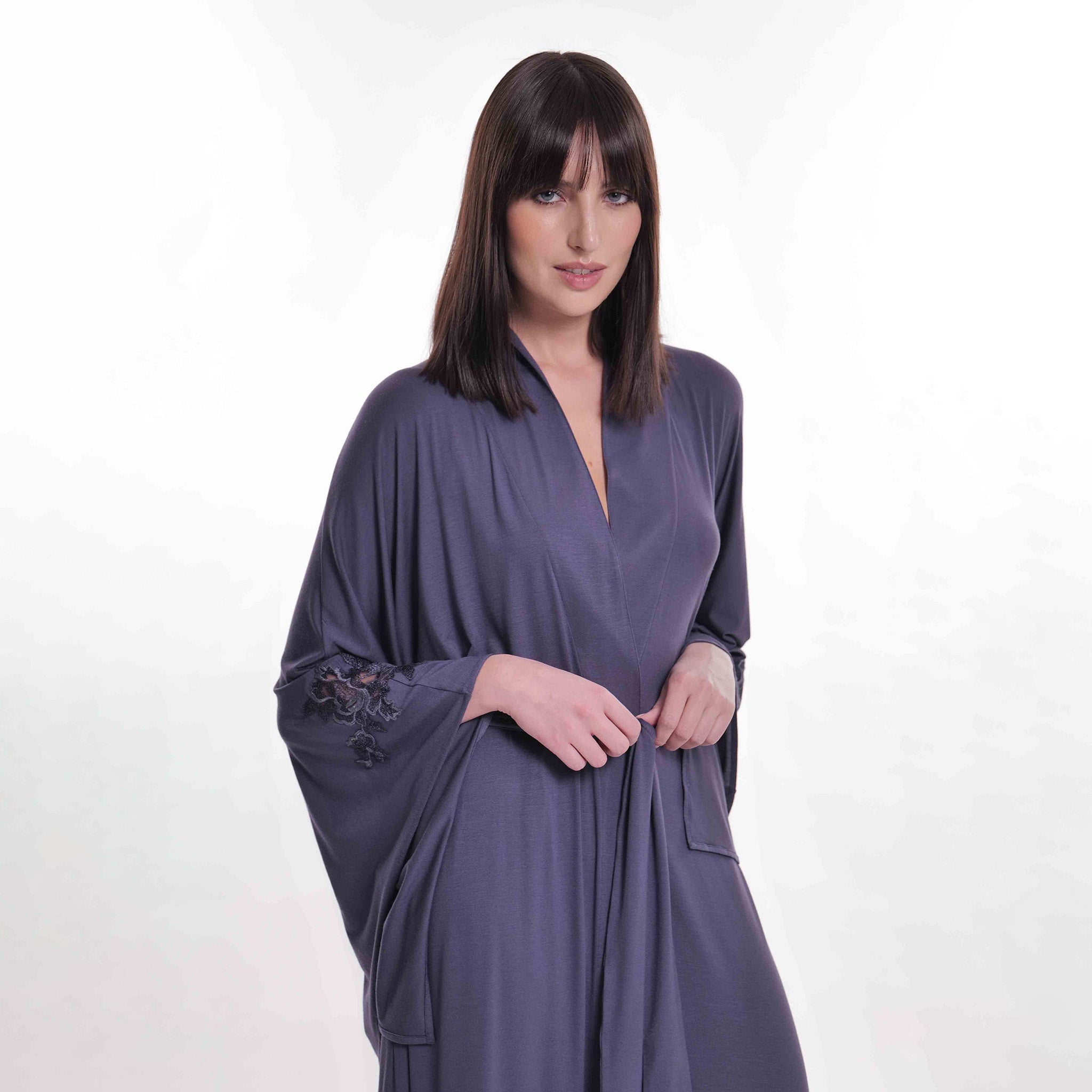 Dark Blue Modal Robe – Juste Moi