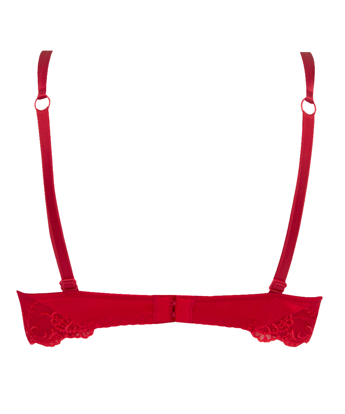 Splendeur Soie Rouge Half Cup Bra Juste Moi