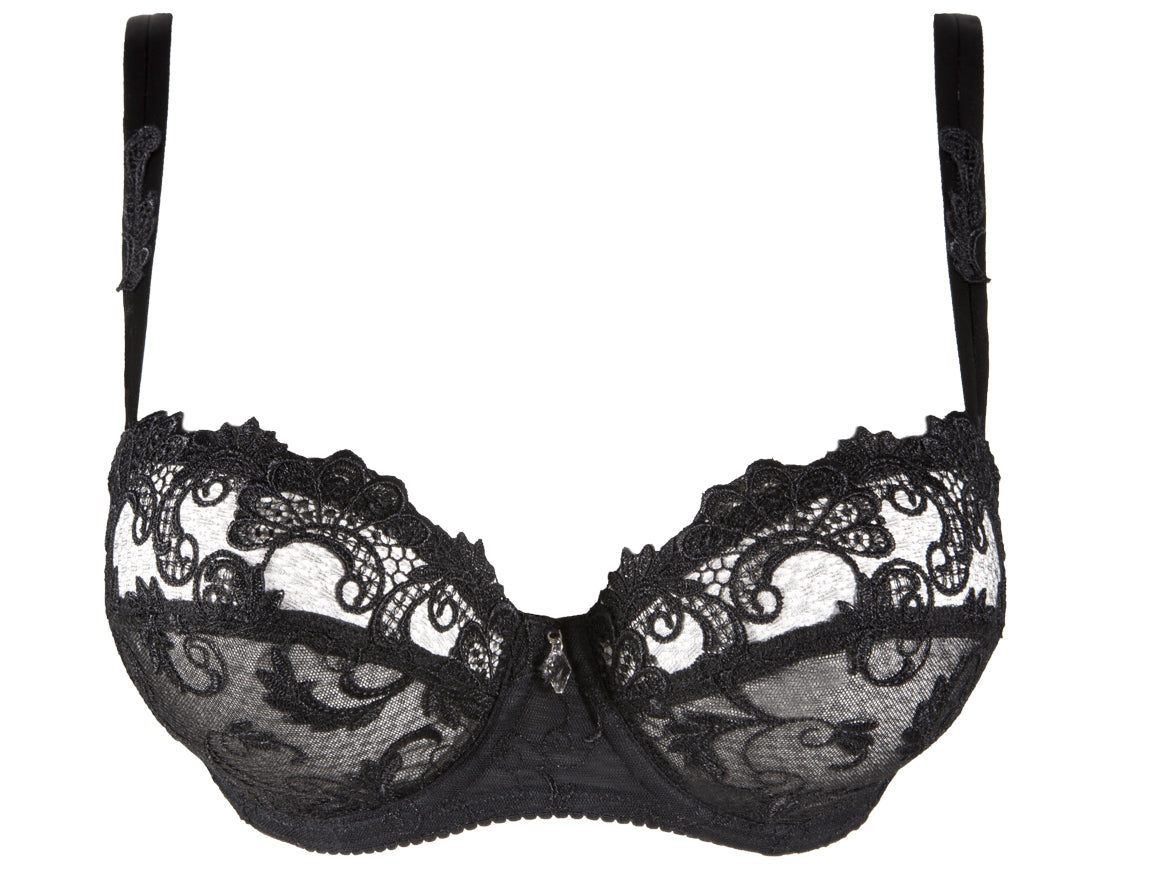 Lise Charmel | Guipure Charming Black Half Cup Bra | Juste Moi